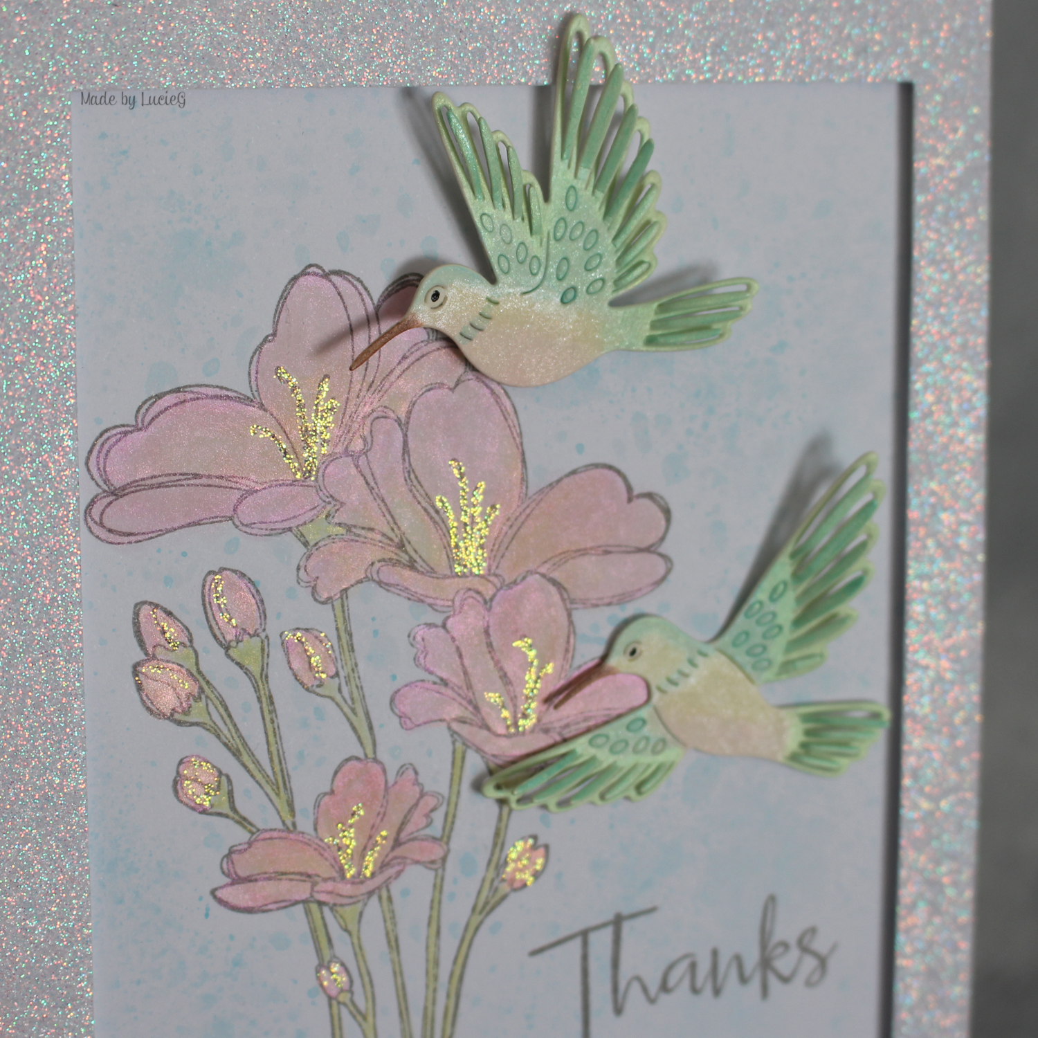 Shimmering Hummingbirds | LucieG Cards