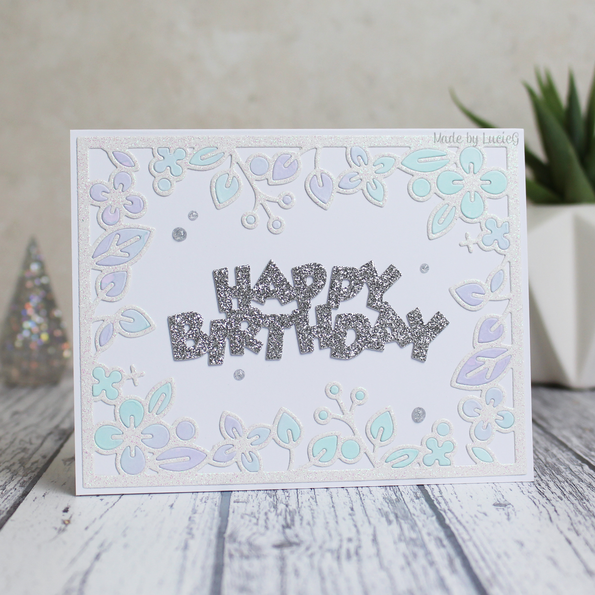 Happy Birthday Flower Frame | LucieG Cards