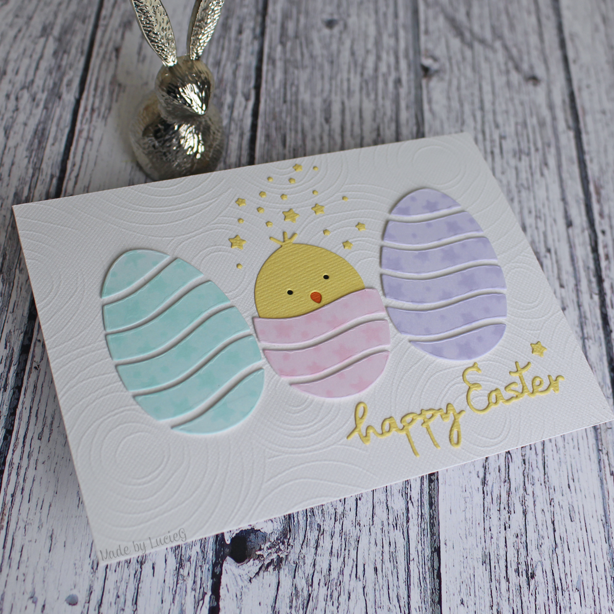 Wavy Easter Eggs | LucieG Cards