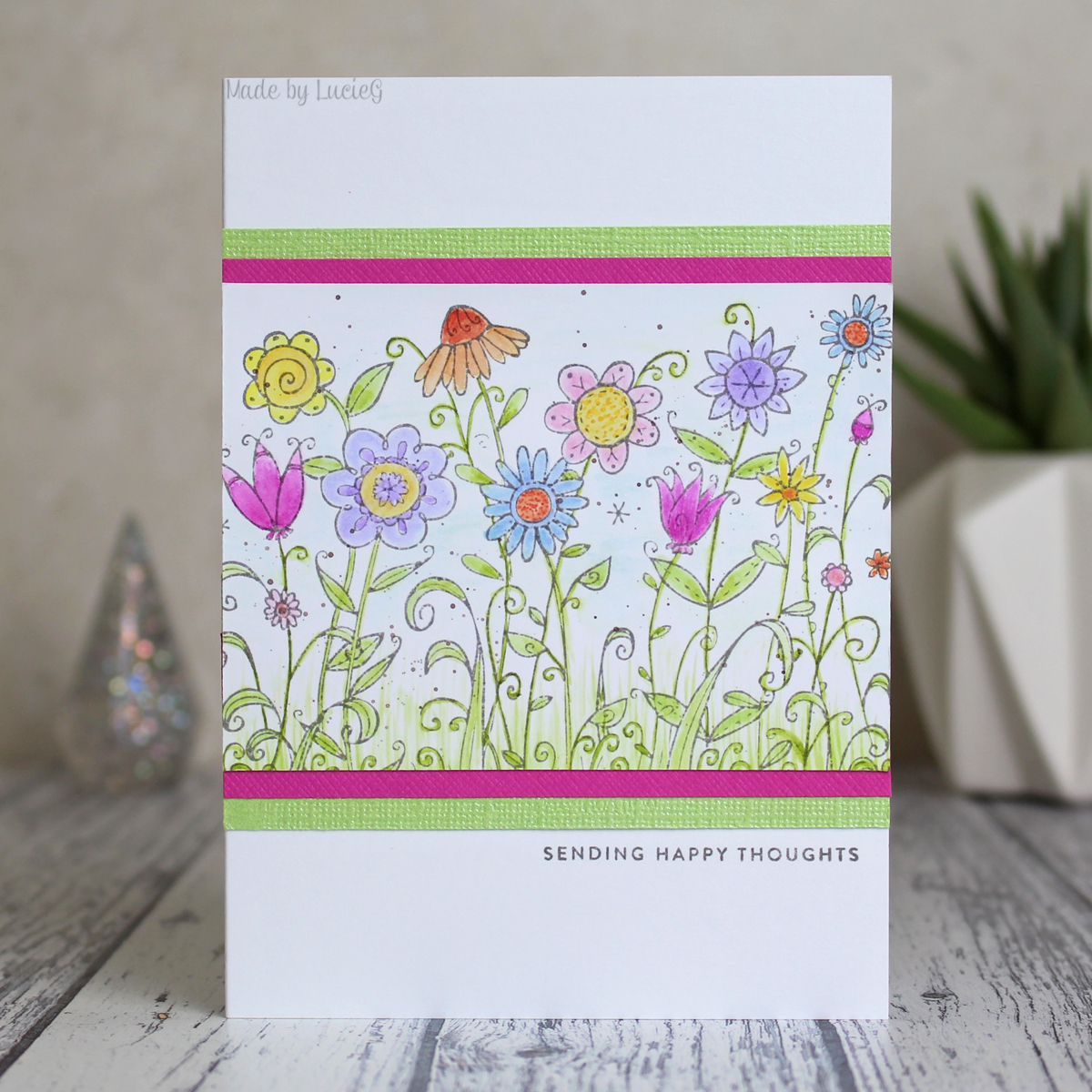 Happy Flowery Thoughts | LucieG Cards